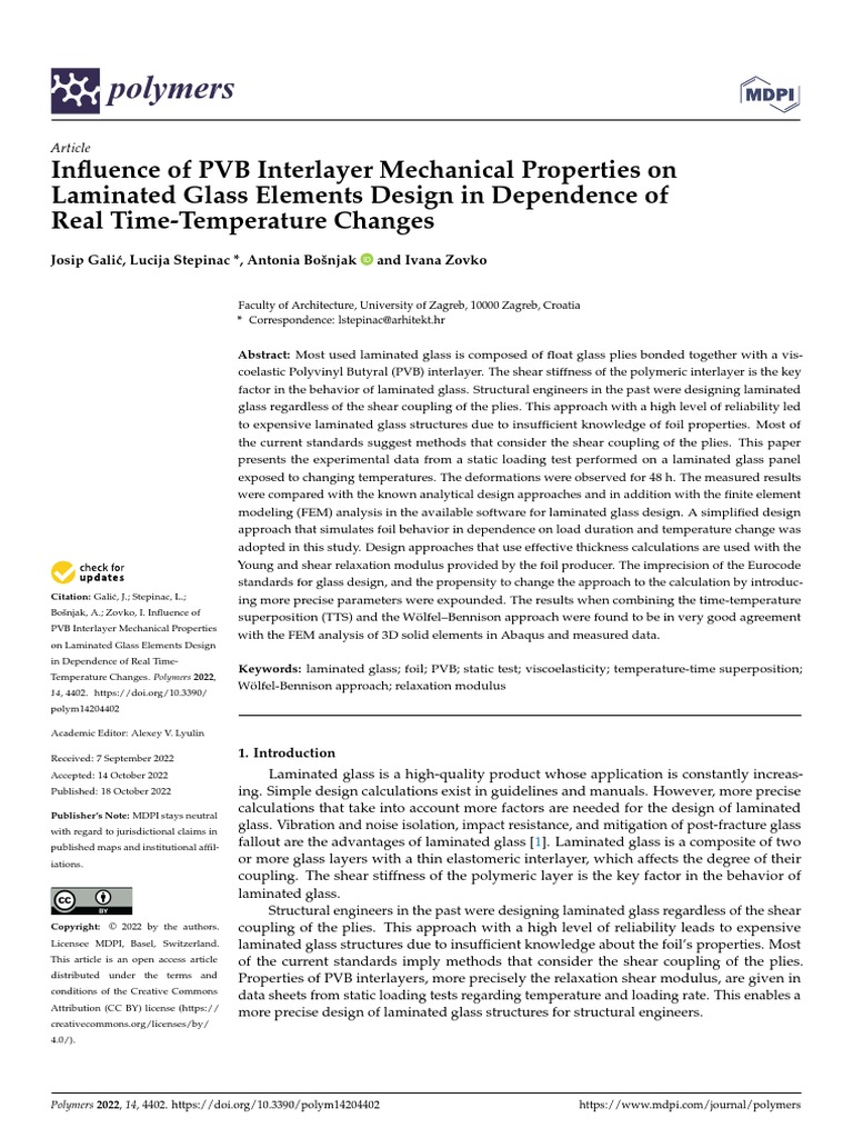 Polymers 14 04402 v2 | PDF | Viscoelasticity | Young's Modulus