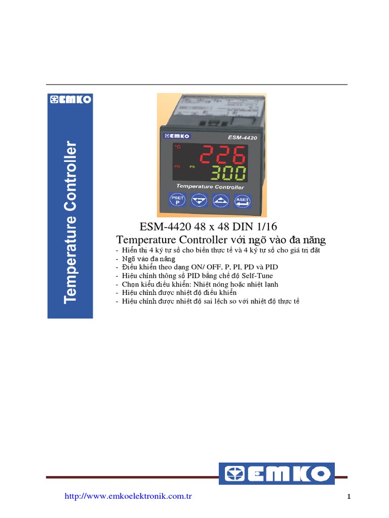 Đồng hồ nhiệt độ EMKO ESM 4420 | PDF