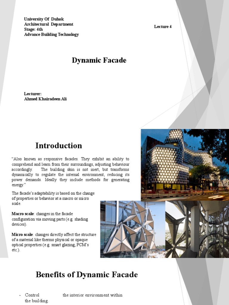 Dynamic Facade: University of Duhok Architectural Department Stage: 4th ...