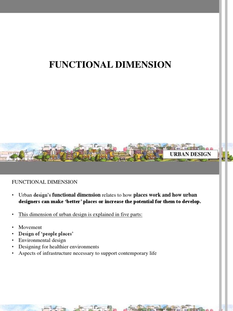 Urban Design's Functional Dimension | PDF | Parking | Infrastructure