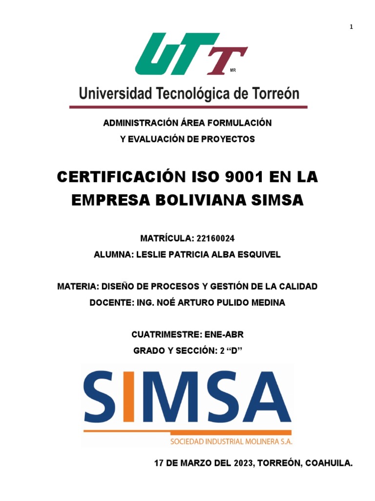SIMSA | PDF | Auditoría | Calidad (comercial)