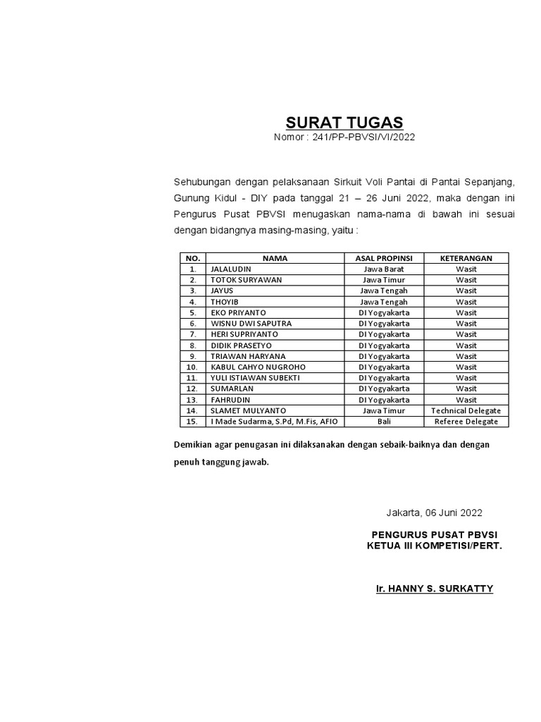 Surat Tugas | PDF
