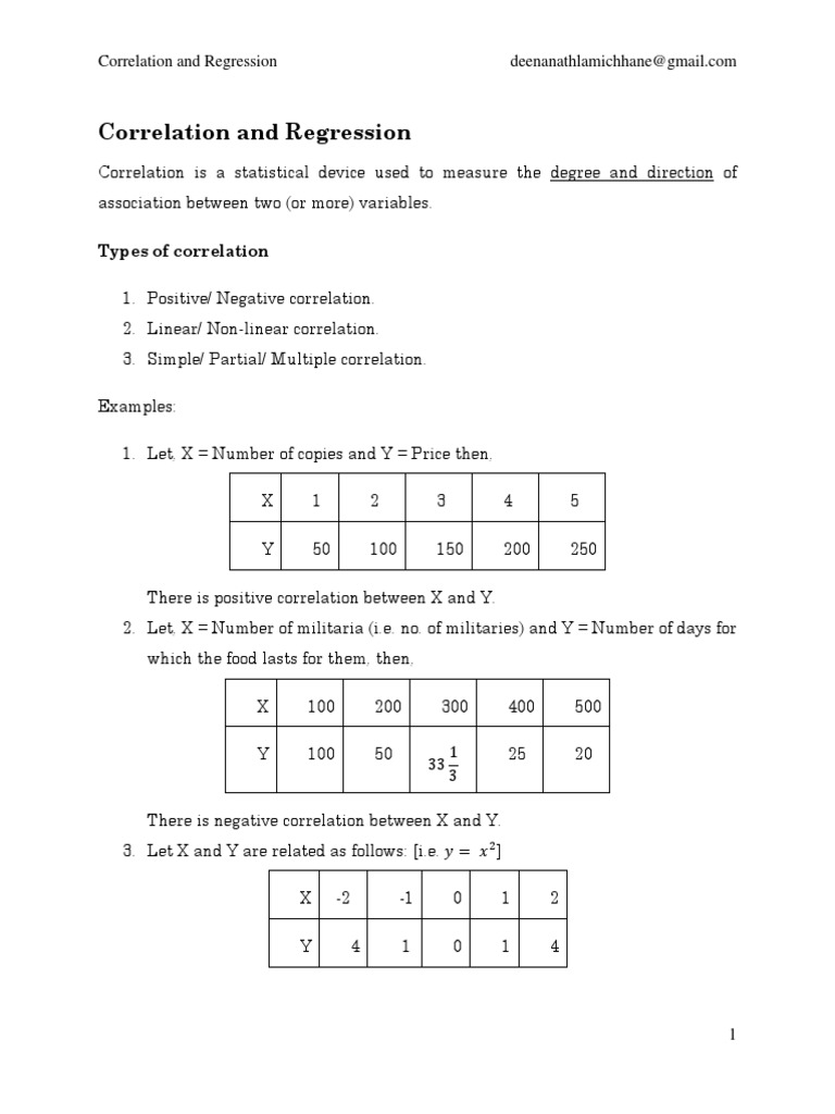 Correlation and Regression | PDF | Regression Analysis | Linear Regression