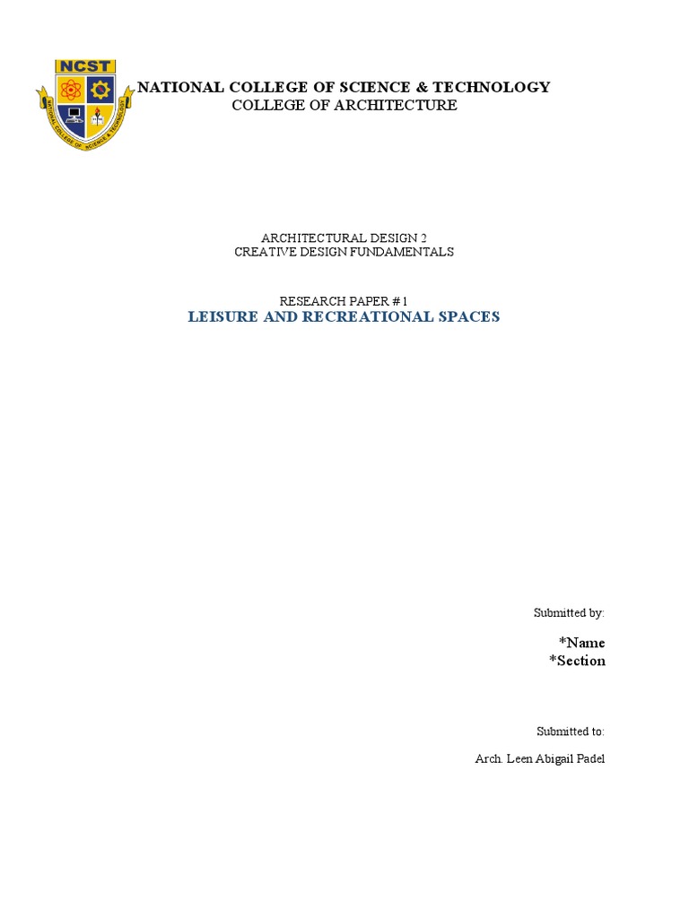 Research Paper Cover Page Design | PDF