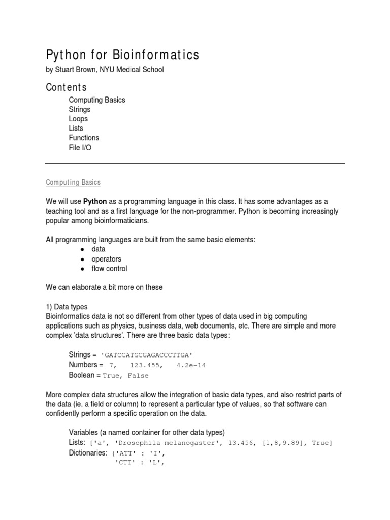 Python For Bioinformatics - Docx (PDFDrive) | PDF | Control Flow ... Python For Bioinformatics - Docx (PDFDrive) | PDF | Control Flow ...