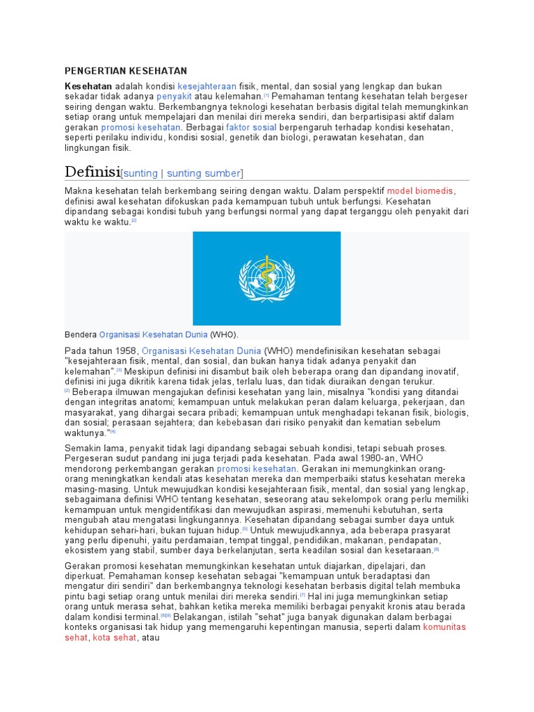 Pengertian Kesehatan | PDF