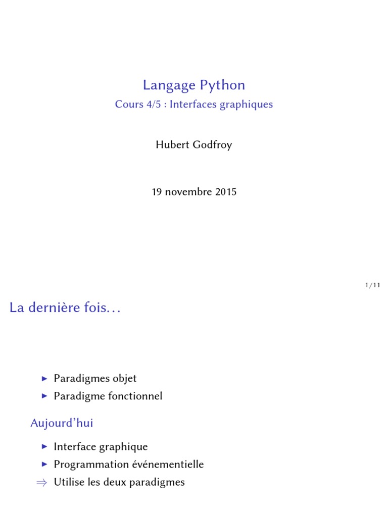 Langage Python | PDF | Programmation informatique | Développement de logiciel