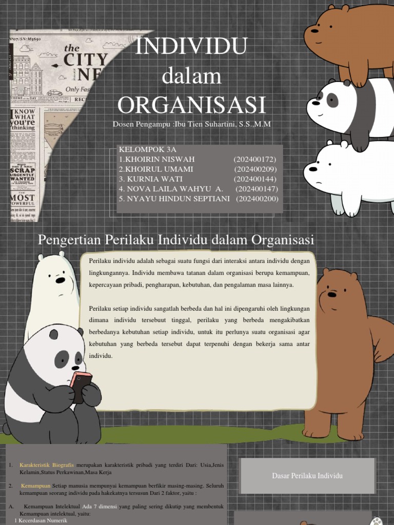 3A Pengantar Manajemen (Individu Dalam Organisasi) | PDF