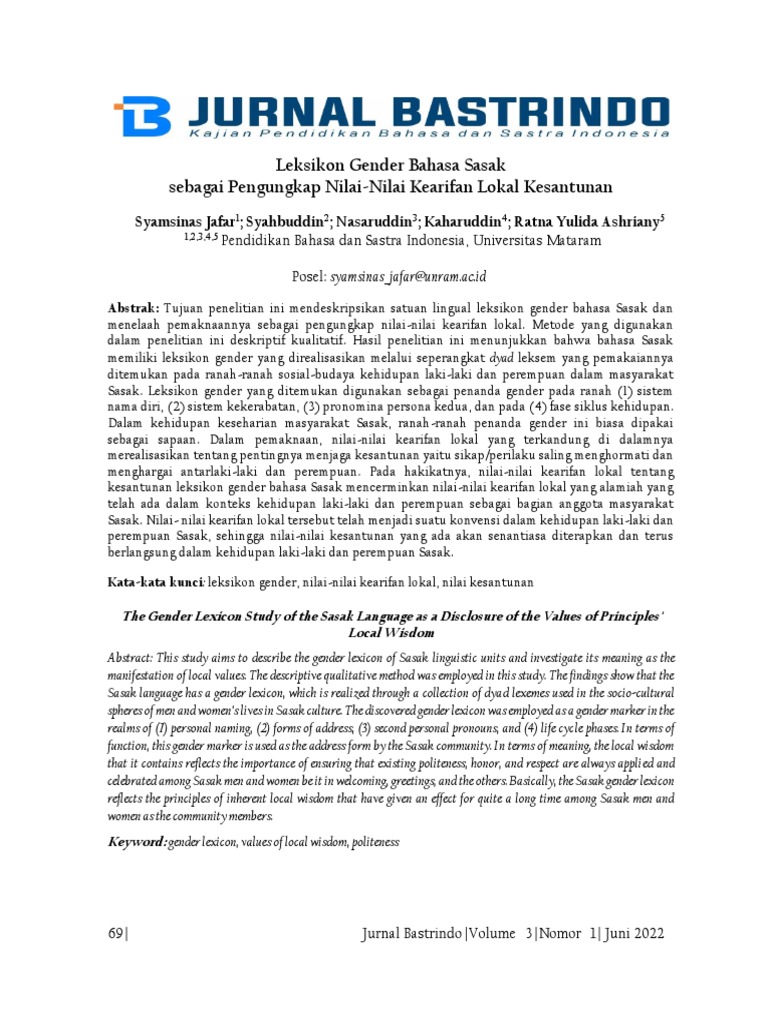 Leksikon Bahasa Sasak | PDF