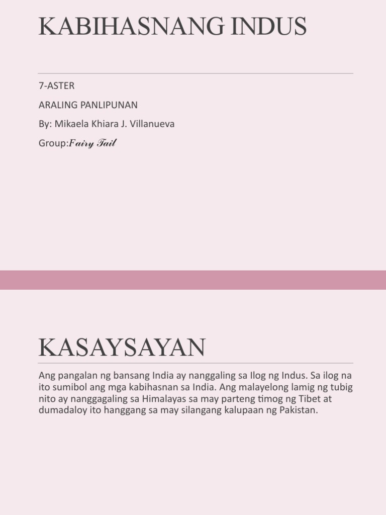Kabihasnang Indu Power Point | PDF