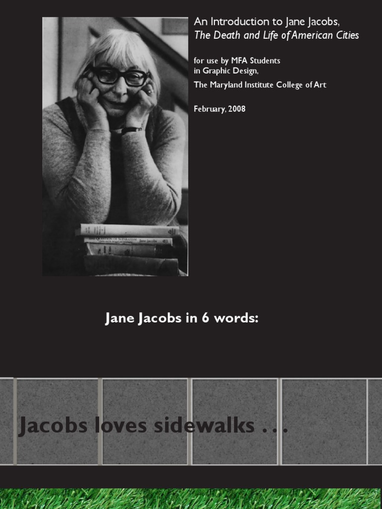 Introduction To Death and Life of Great American Cities - Jane Jacobs ...