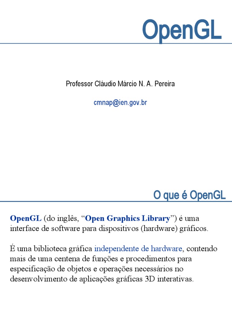 Introdução ao OpenGL e GLUT | PDF | Biblioteca (informática) | C