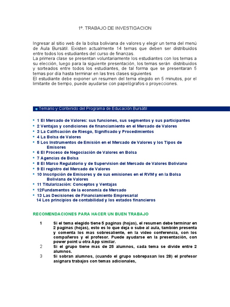 1º Trabajo de Investigacion | PDF