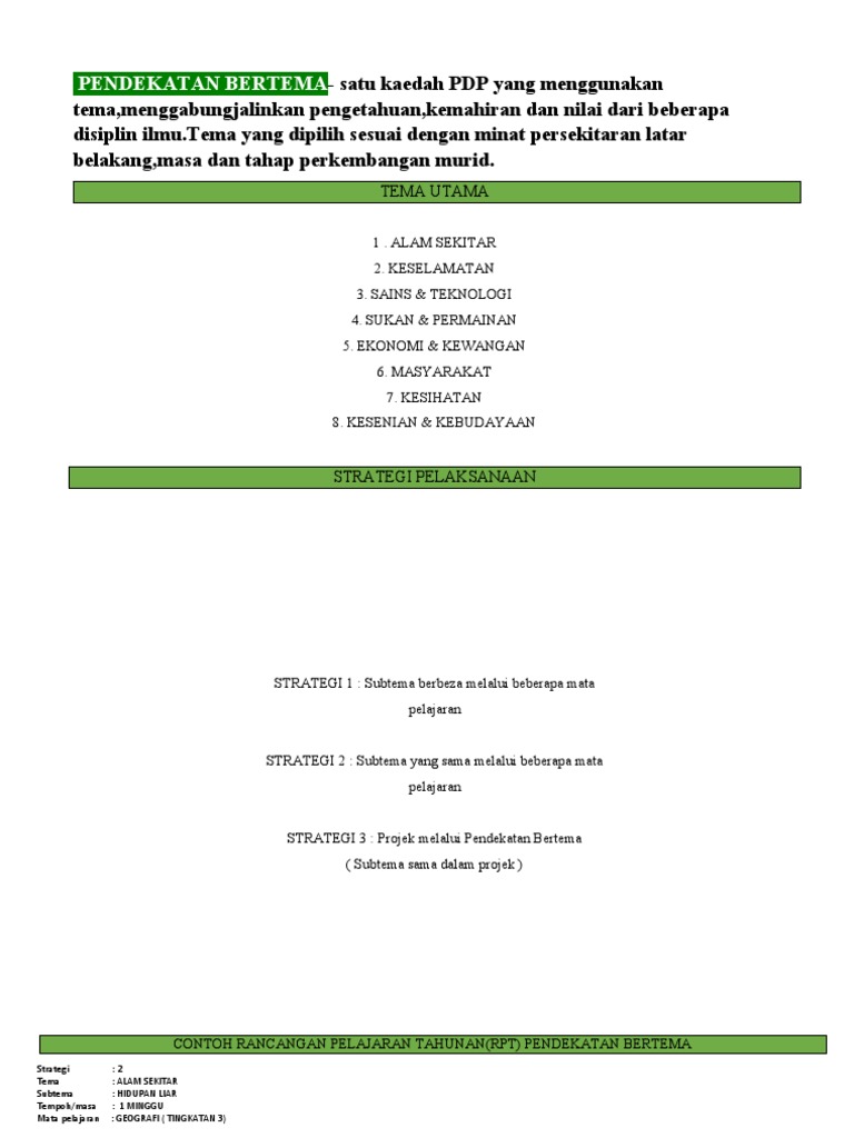 Pendekatan Bertema Bi | PDF