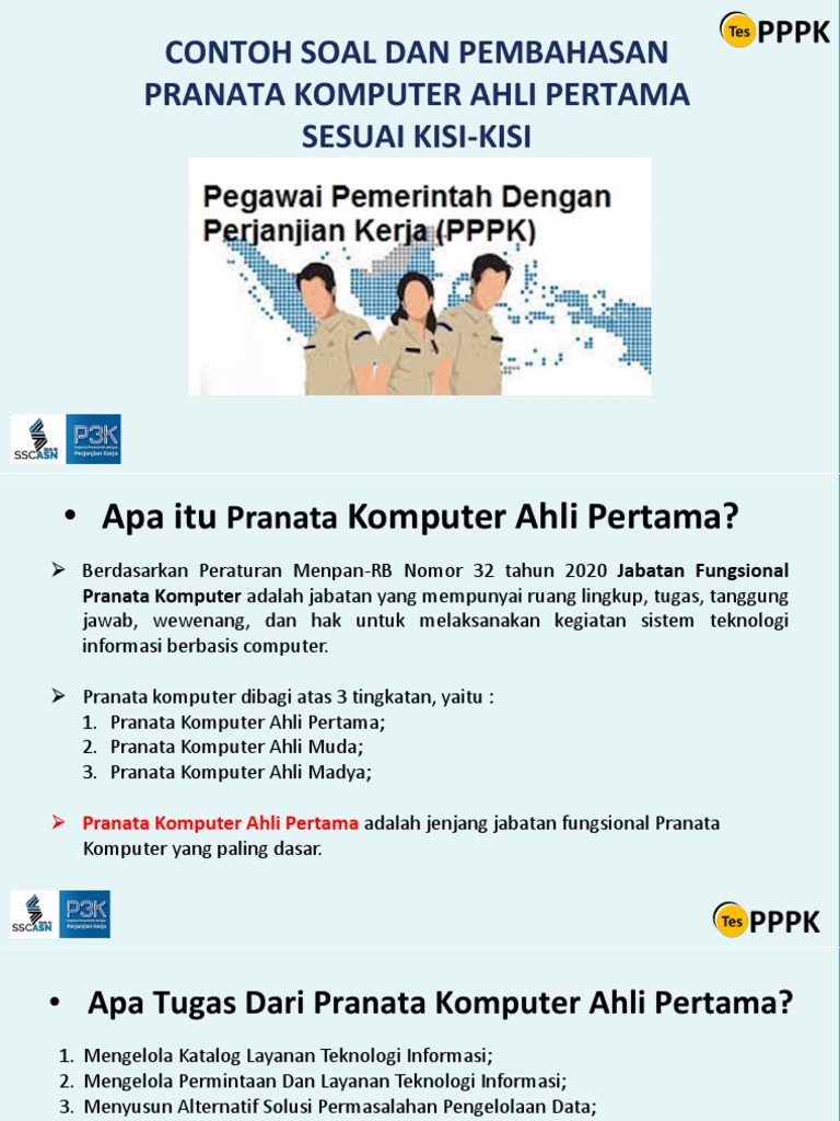Latihan Soal Dan Pembahasan Pranata Komputer Ahli Pertama | PDF