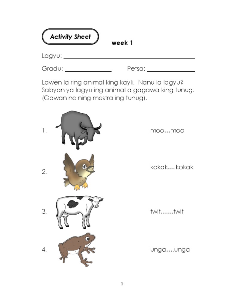 Kapampangan-Activity-sheets-Q1-Q4-v1.0 | PDF
