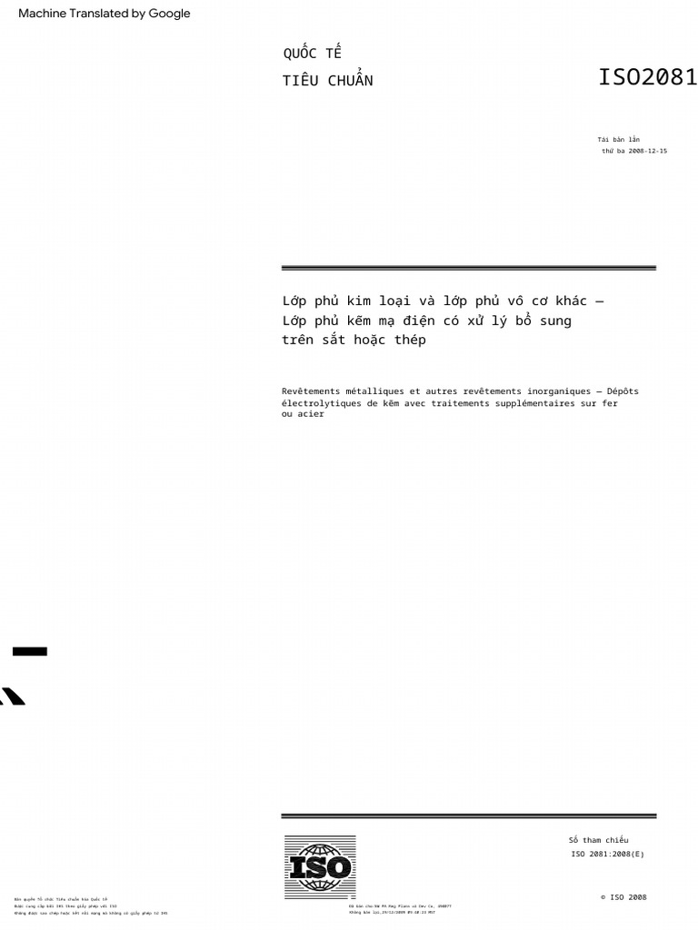 ISO 2081 Yr 08 | PDF