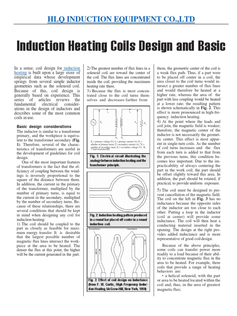 Induction Heating Coil Design Basics | PDF | Inductor | Transformer