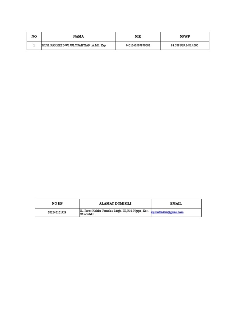 Format Rekening | PDF