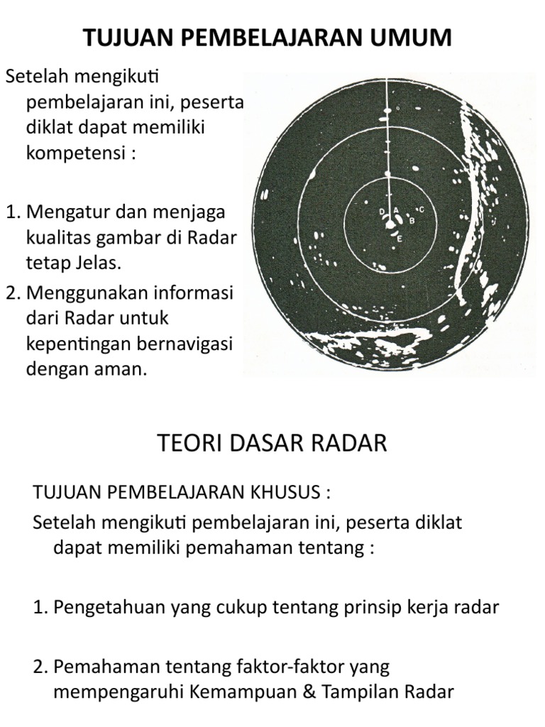 Panduan Penggunaan Radar untuk Navigasi | PDF | Sains & Matematika