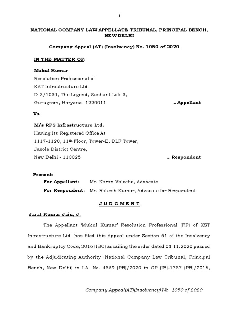 NCLAT Case On 90 Days Period For Claim Is Directory, Not Mandatory ...