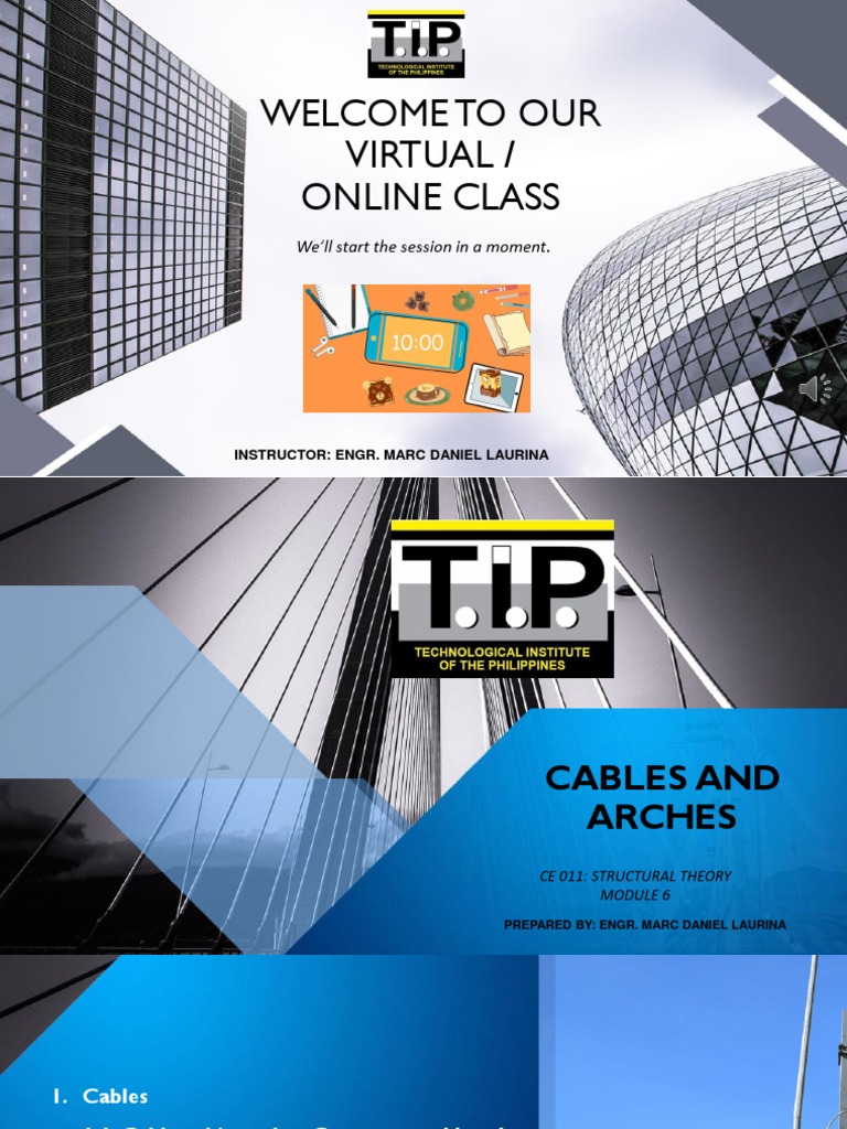 Module 6 - Cables and Arches | PDF | Mechanical Engineering | Civil ...
