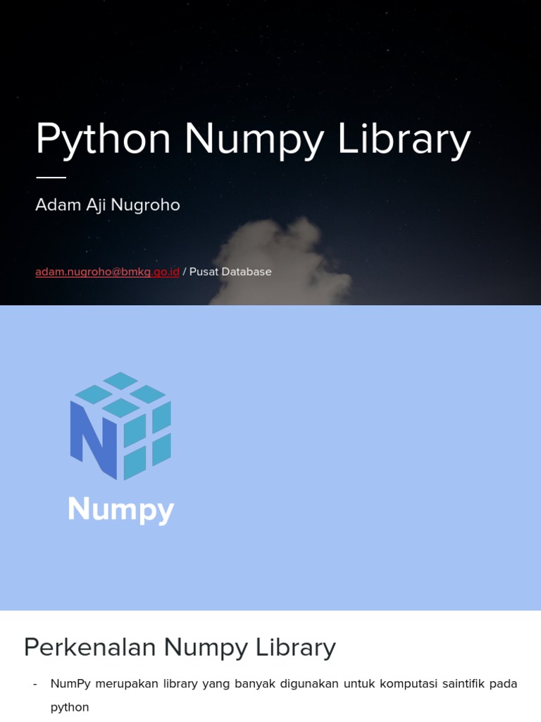 OPTIMIZING SCIENTIFIC COMPUTATIONS WITH NUMPY | PDF