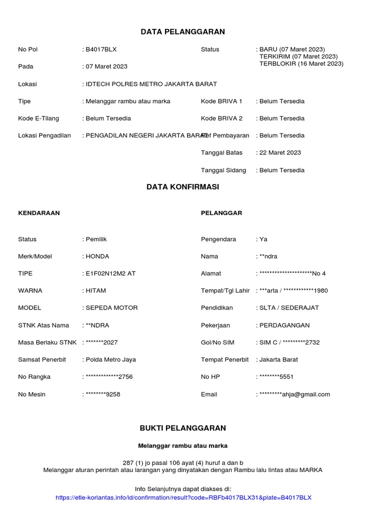 Etilang Indonesia | PDF