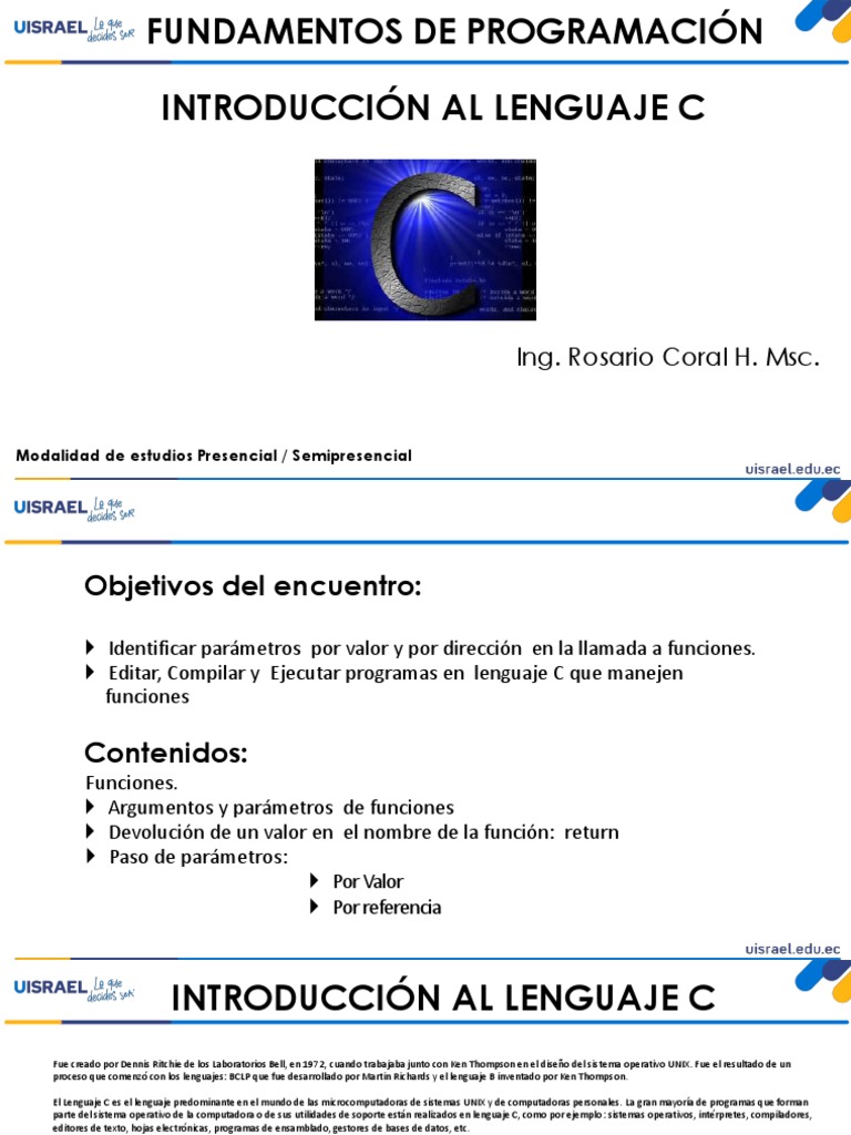 Introducción al Lenguaje C | PDF | Programa de computadora | Programación