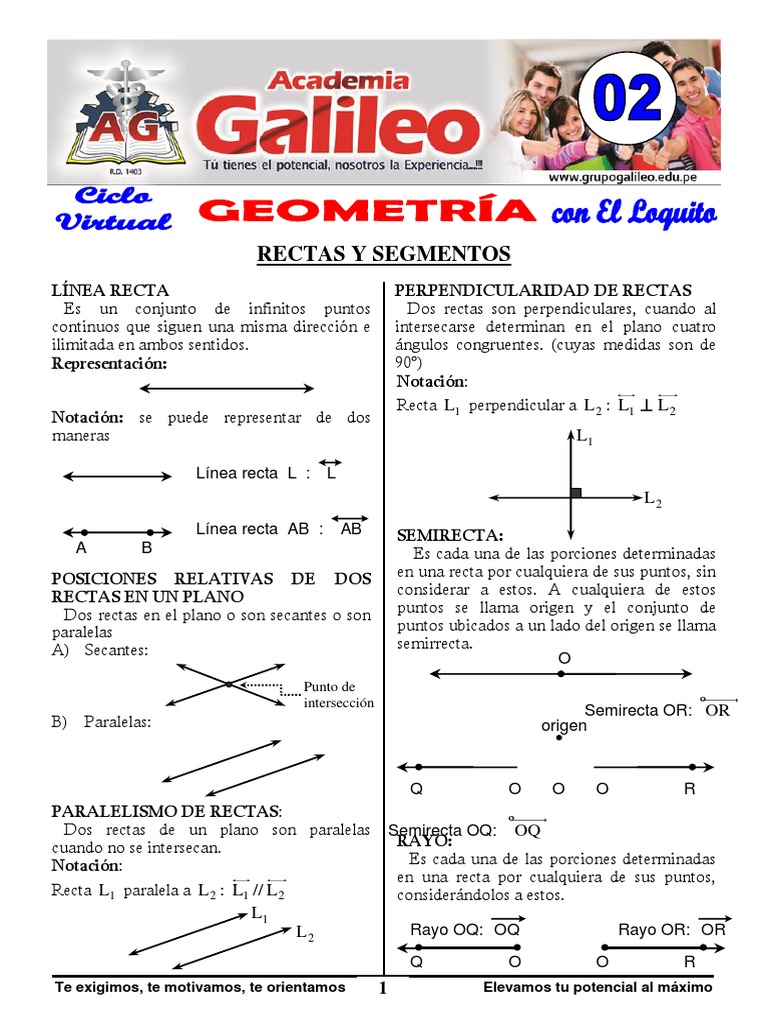 02 Geo-Po Galileo Segmentos | PDF | Perpendicular | Geometria clasica