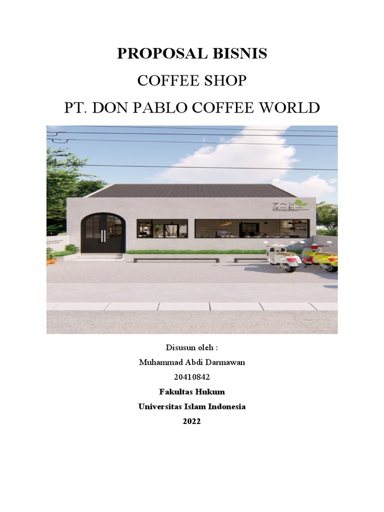 Proposal Bisnis Coffee Shop Don Pablo Coffe | PDF