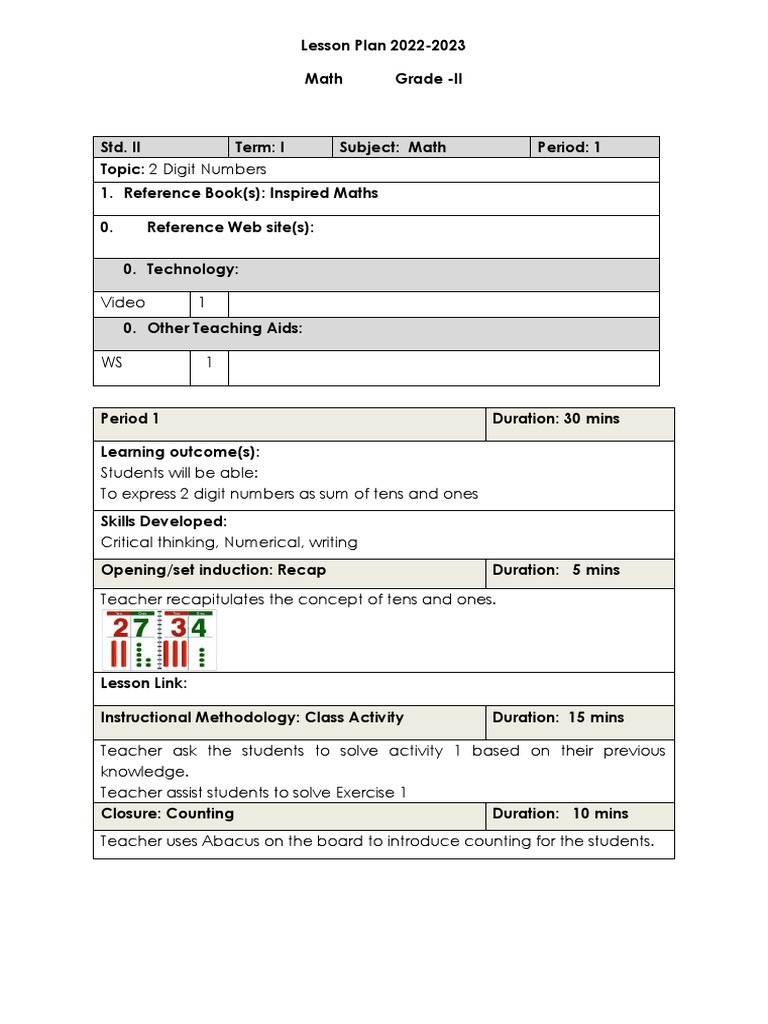 Lesson Plan 1 | PDF | Teachers | Critical Thinking