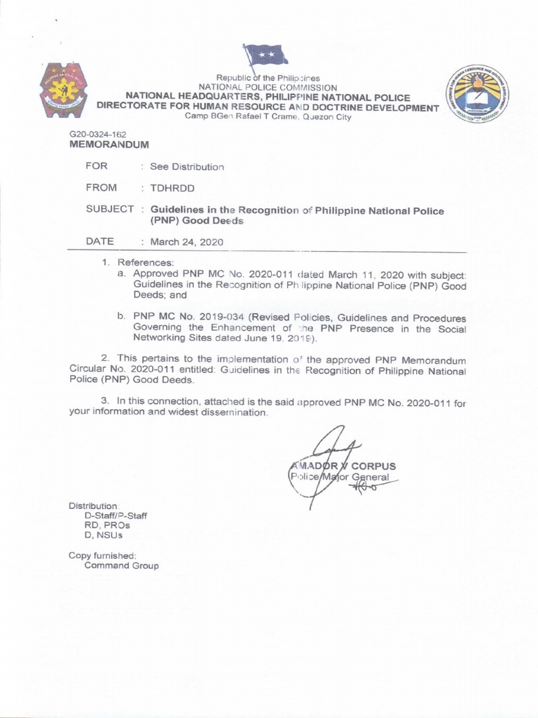 MC PNP Good Deeds | PDF