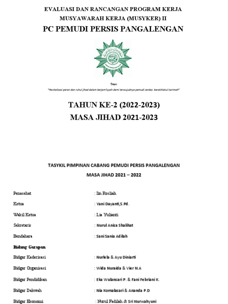 Evaluasi Program Kerja | PDF