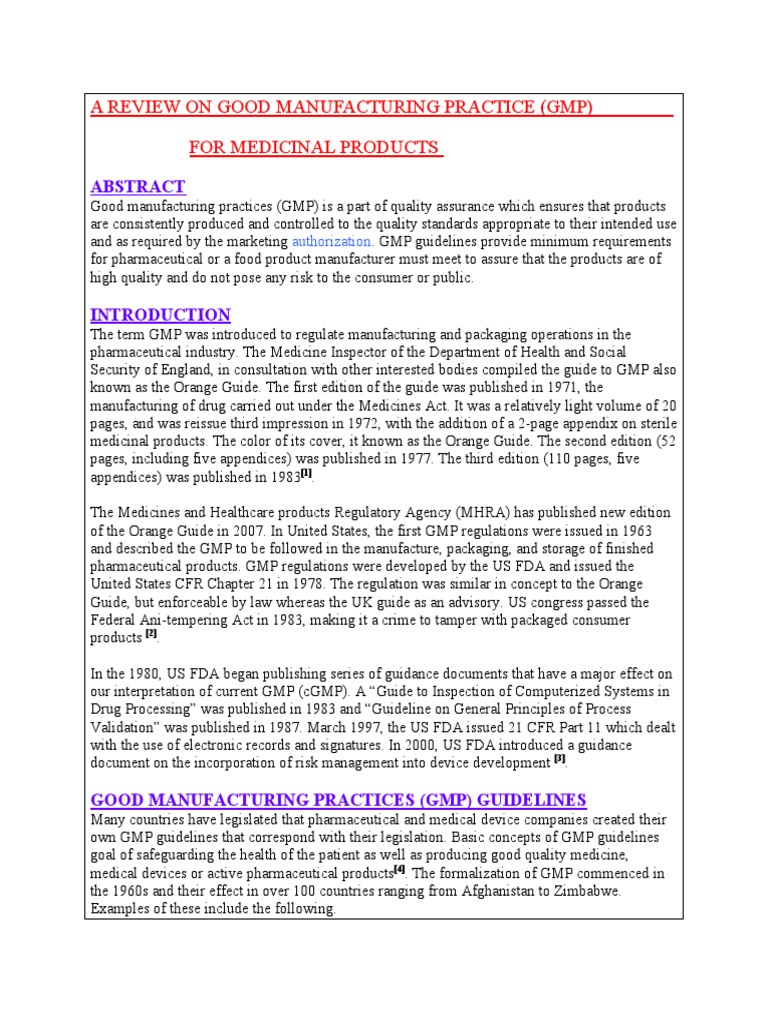 Pharma GMP Guidance | PDF | Business Process | Quality
