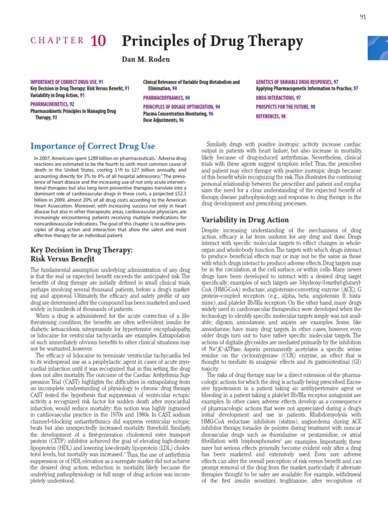 Principles of Drug Therapy | PDF | Pharmacokinetics | Cytochrome P450