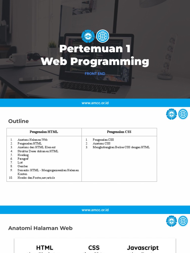 Modul 1 Front End Web Programming Amcc 2023 | PDF