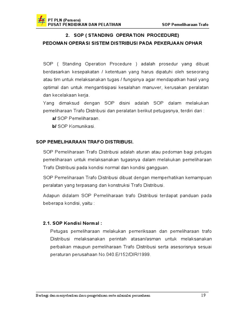 Sop-Har Trafo | PDF | Komputer | Teknologi & Rekayasa