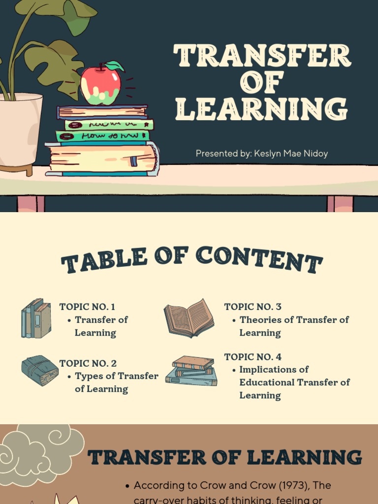 Transfer of Learning | Download Free PDF | Learning | Experience