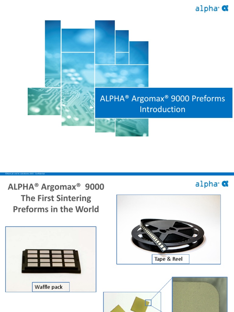 ALPHA® Argomax® 9000 Preforms Overview | PDF