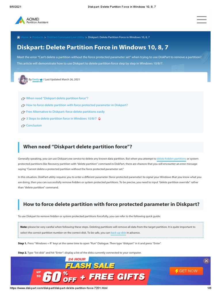 Cara Forced Delete Partition DLM Sesebuah Hard Disk | PDF | Windows 10 ...