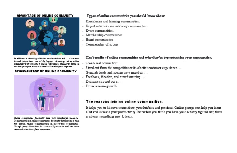Benefits and Drawbacks of Online Communities | PDF | Communication ...