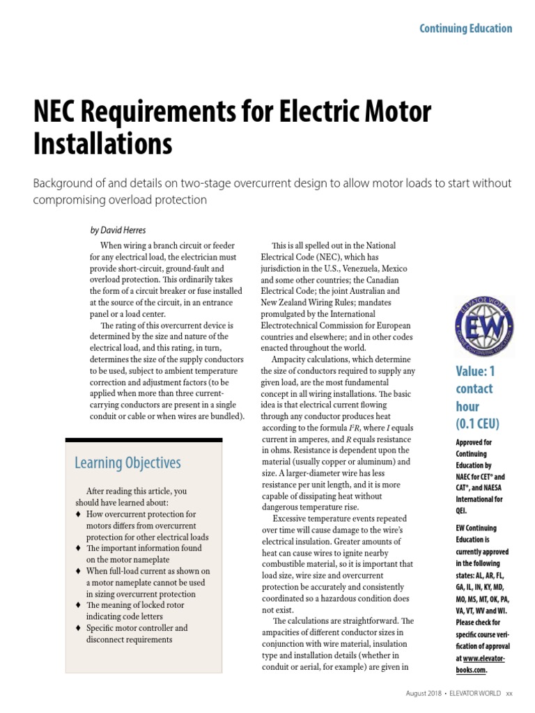 EW0918 Pec | PDF | Electrical Wiring | Electric Motor