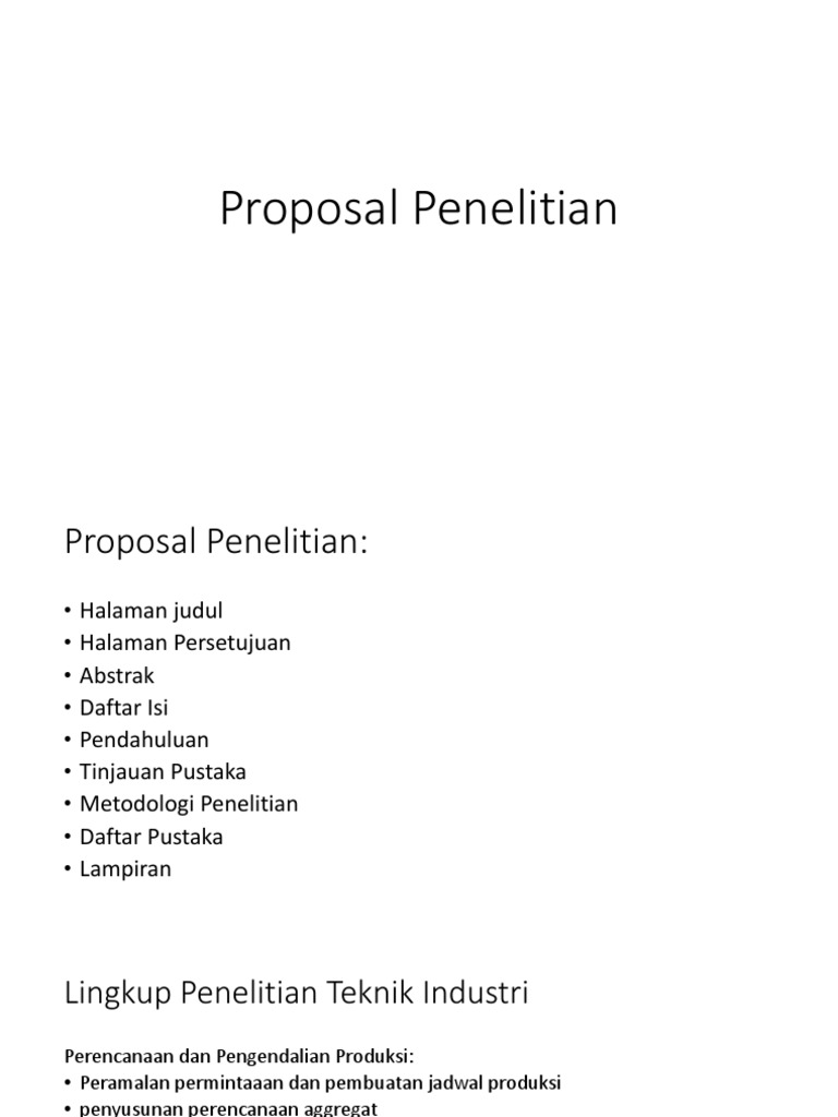 Proposal Penelitian | PDF