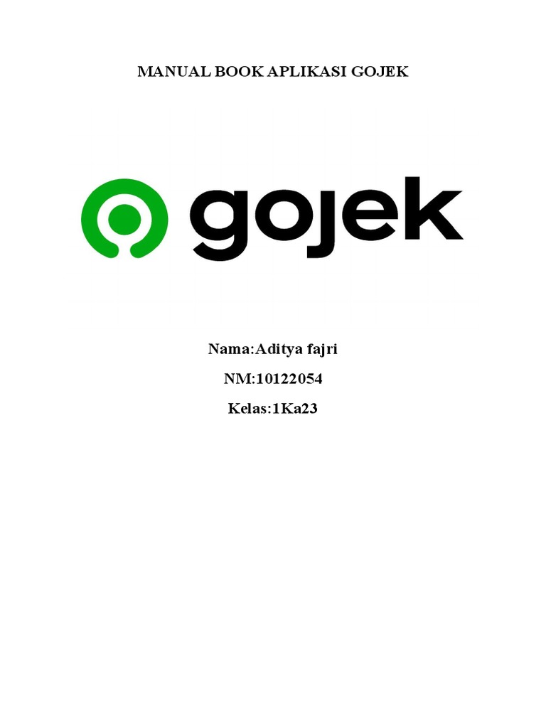 MANUAL BOOK Gojek | PDF