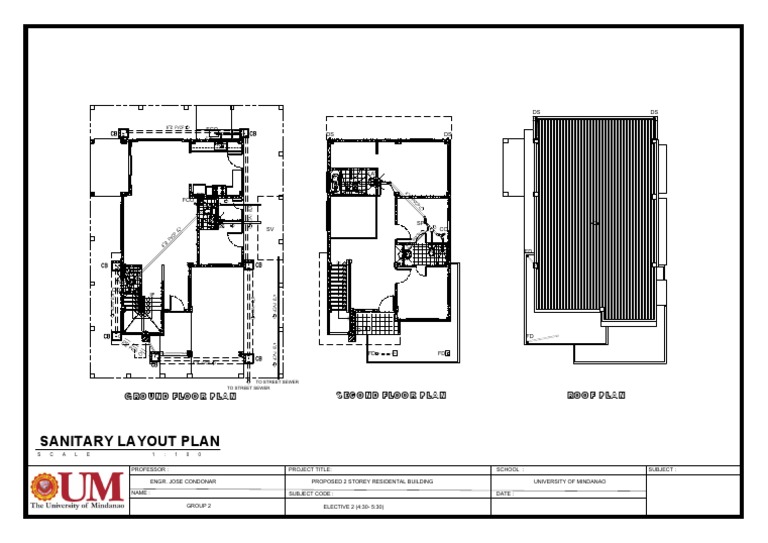 Sanitary Layout Plan | PDF