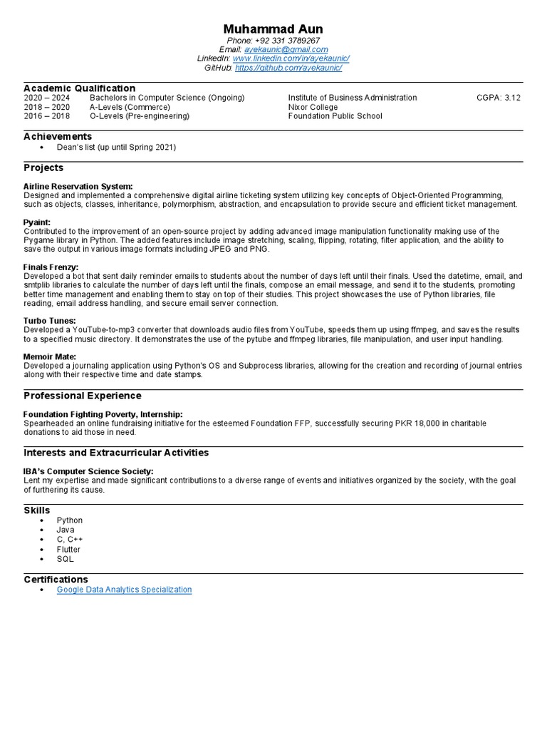 Muhammad Aun | PDF | Library (Computing) | Python (Programming Language)
