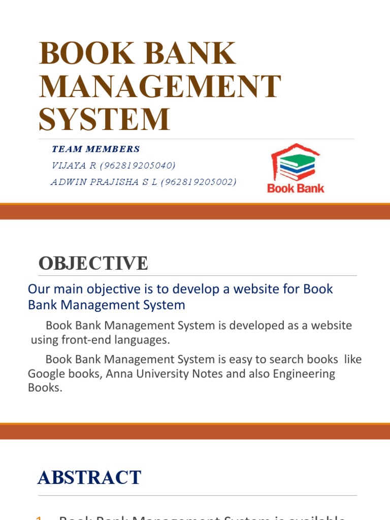 Book Bank Management System | PDF | Art | Computers