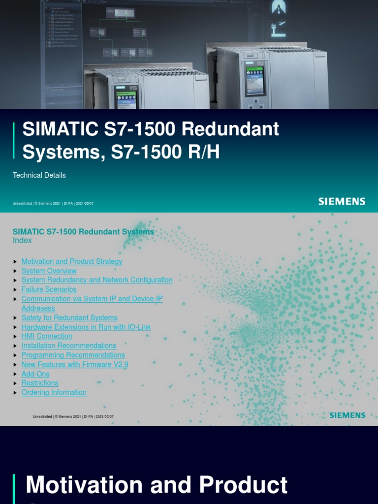 Presentation - SIMATIC S7-1500 Redundant Systems | PDF