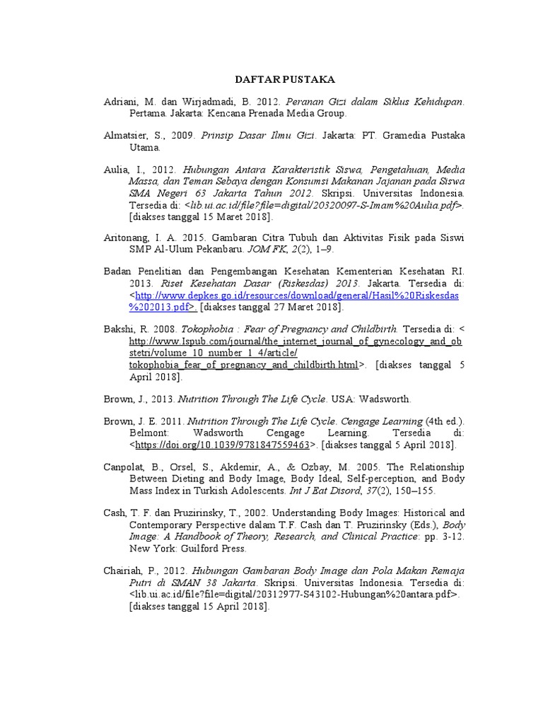 Daftar Pustaka dan Informed Consent | PDF | Pengembangan Diri